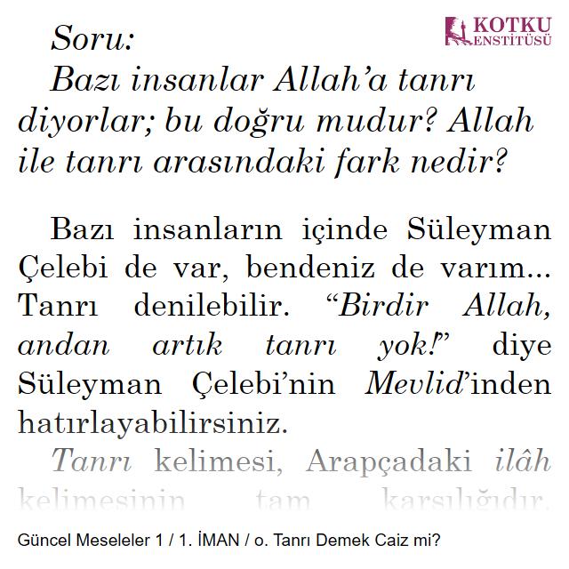 Bazı insanlar Allah’a tanrı diyorlar; bu doğru mudur? Allah ile tanrı ...