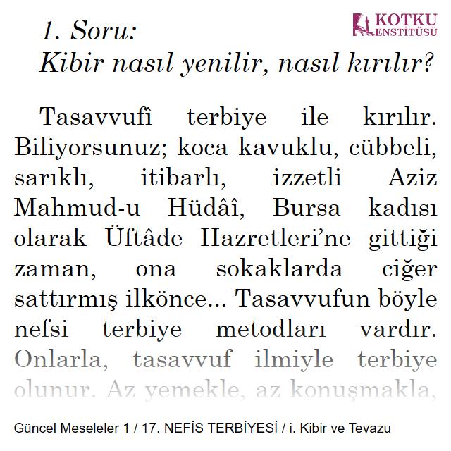 Kibir nasıl yenilir, nasıl kırılır?